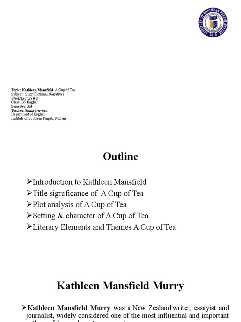 A Cup of Tea | PDF | Katherine Mansfield