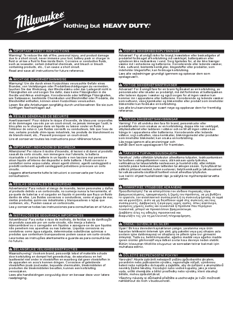 Additional-Safety-Instructions Millwackey | PDF