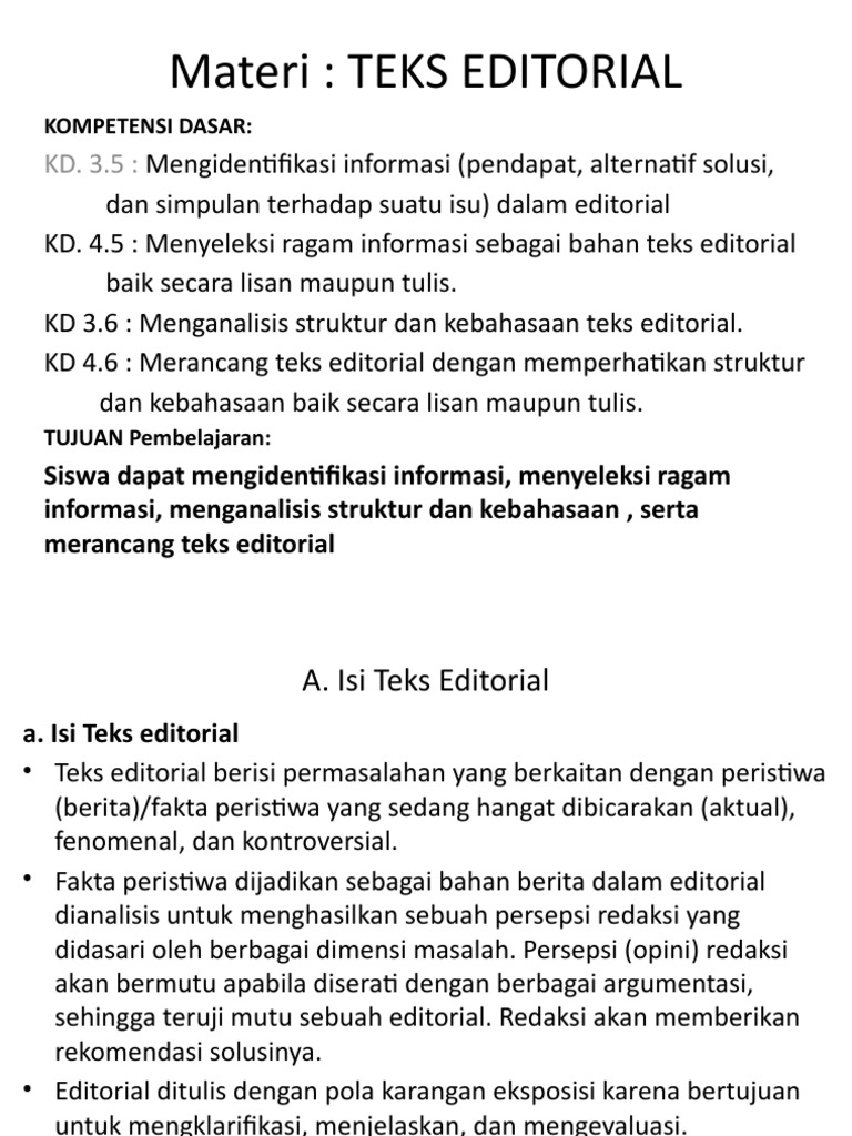 Teks Editorial | PDF
