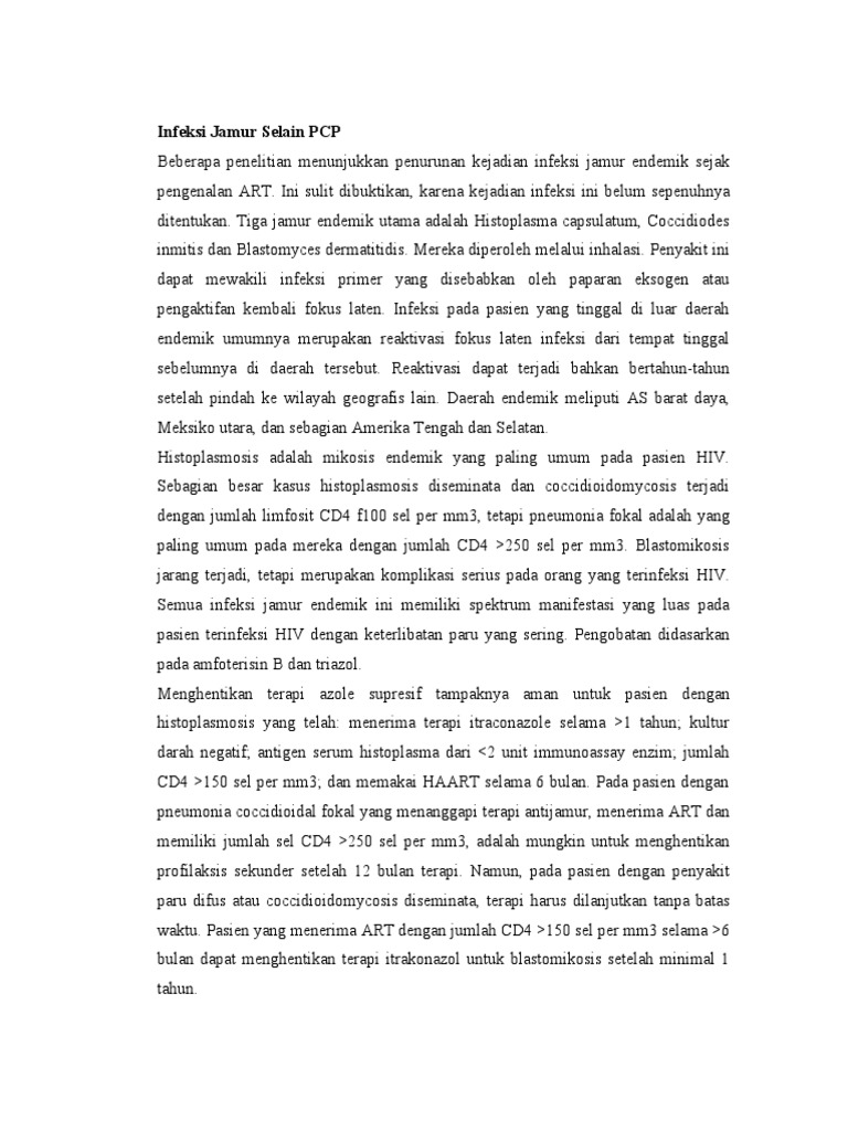 Infeksi Jamur Selain PCP | PDF