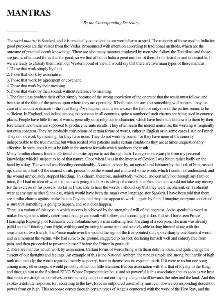 MANTRAS | Download Free PDF | Mantra | God