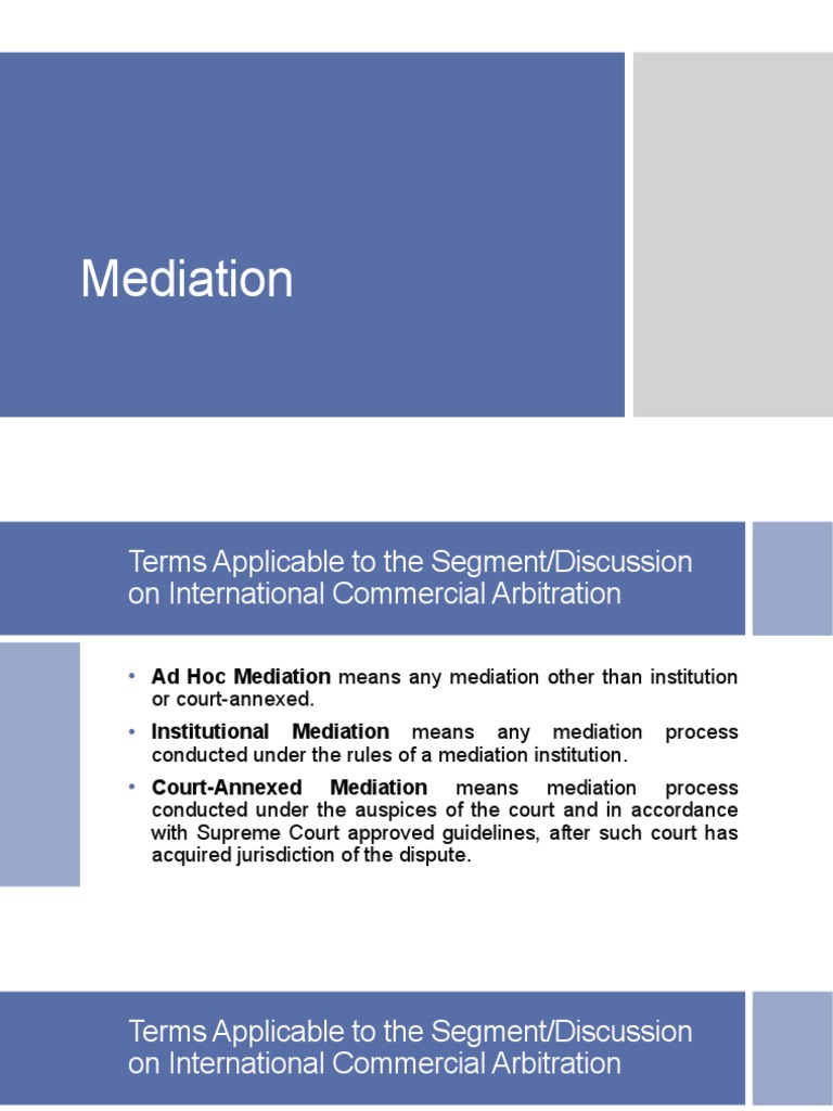 Student Copy Mediation | PDF | Mediation | Alternative Dispute Resolution