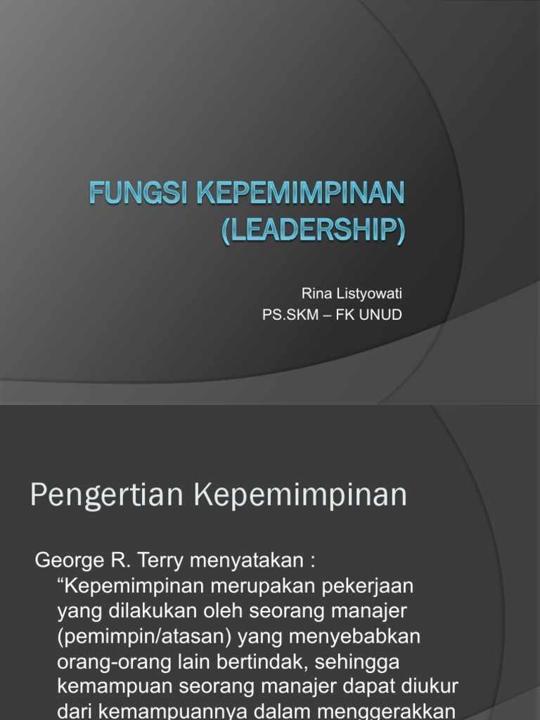 Model & Gaya Kepemimpinan | PDF | Pengembangan Diri