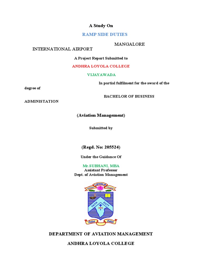 Ramp Side Duties at Mangalore Airport | PDF