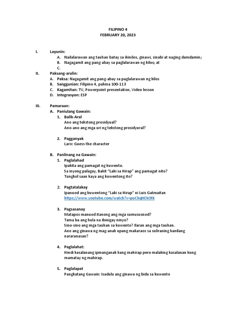 Filipino 4-Q3-W1-Thu | PDF