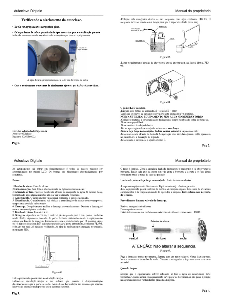 Manual Autoclave | PDF | Vácuo | Esterilização (Microbiologia) Manual Autoclave | PDF | Vácuo | Esterilização (Microbiologia)