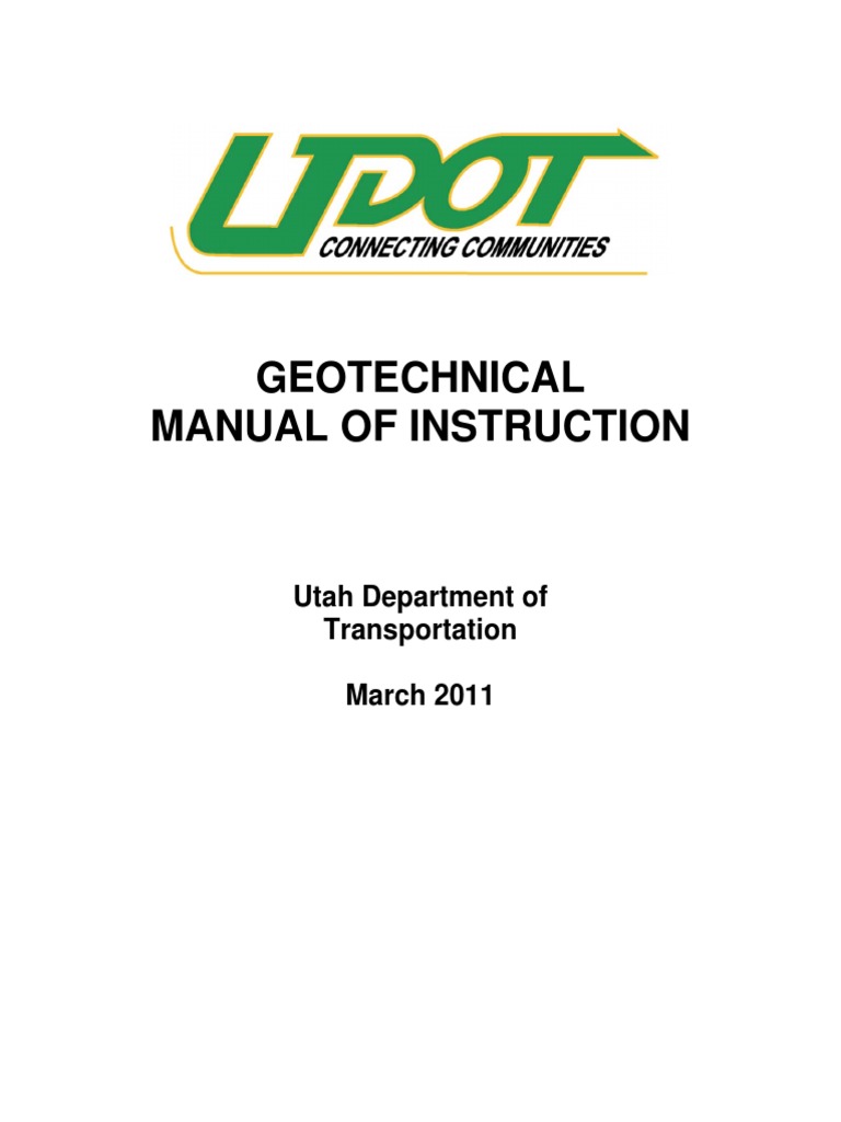 Geotechnical Manual of Instruction UTAH | PDF | Geotechnical ...