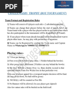 Gully Cricket 2023 - Rules and Regulations | PDF | Cricket | Bowling (Cricket)