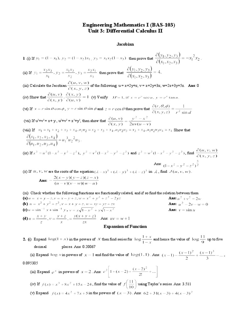 Unit 3 Practice Sheet | PDF | Maxima And Minima | Sphere