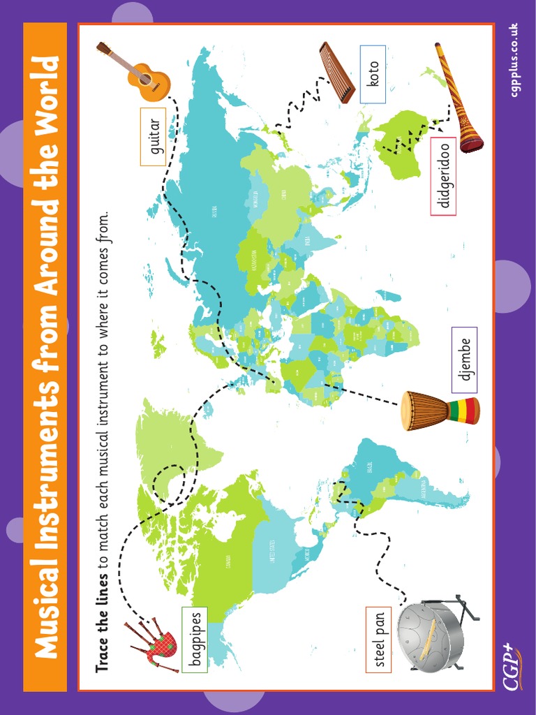 Musical Instruments From Around The World (Reception) Full Colour ...
