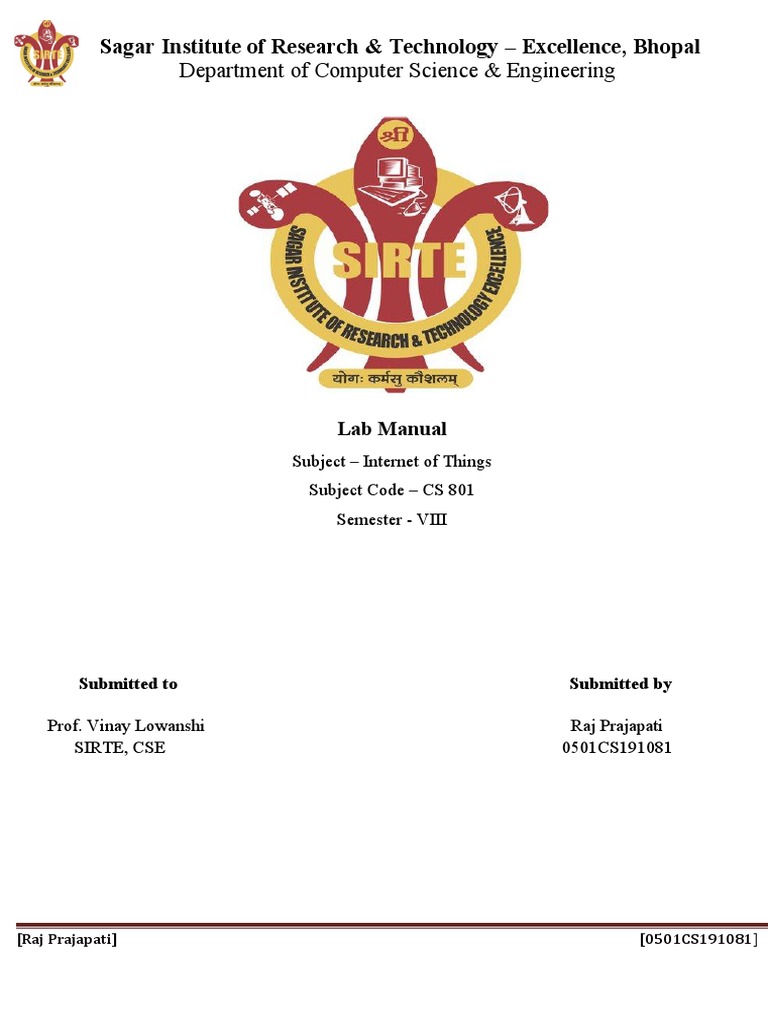 Iot 801 Lab Manual Download Free Pdf Arduino Raspberry Pi