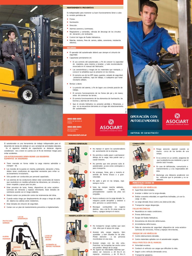 Operación Con Autoelevadores: Mantenimiento Preventivo | PDF | Camión ...