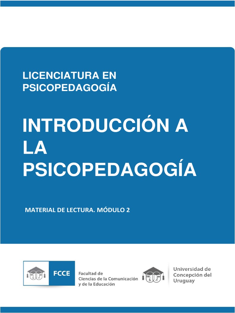 Introducción A La Psicopedagogia 1er Año | PDF | Aprendizaje | Sicología