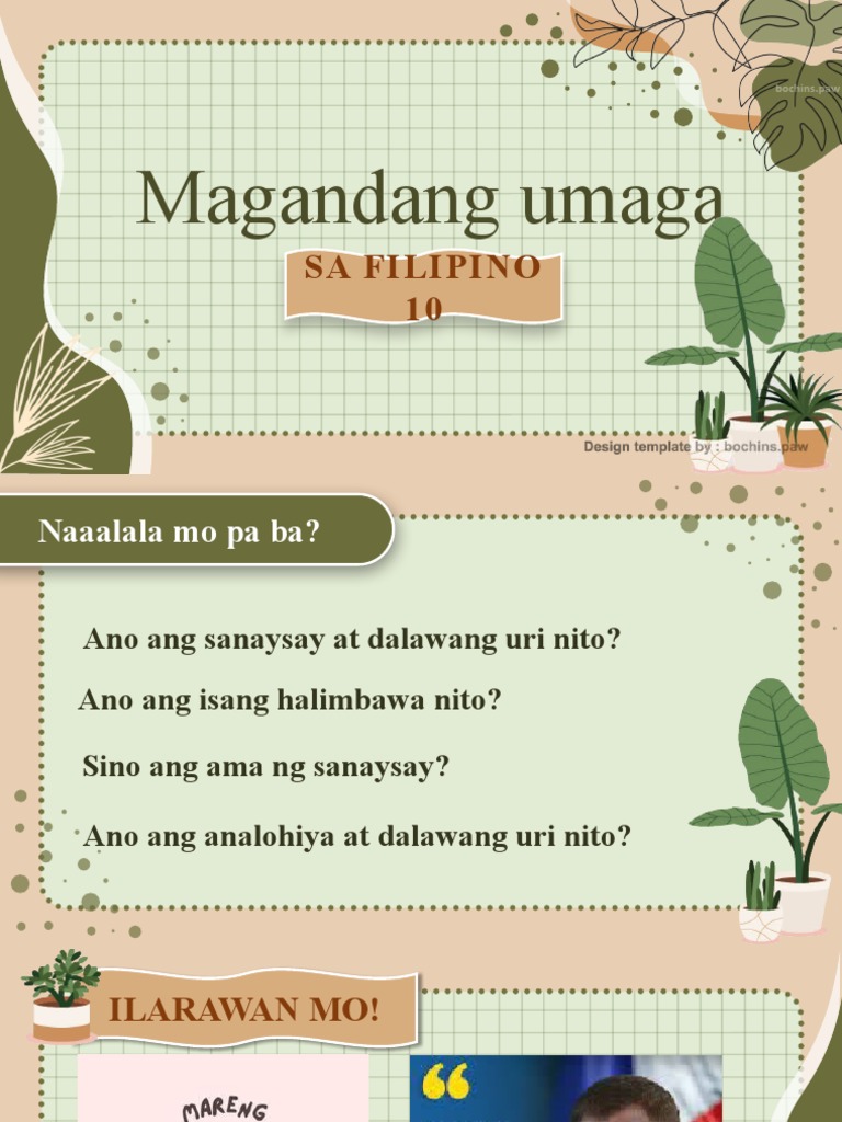Magandang Umaga: Sa Filipino 10 | PDF
