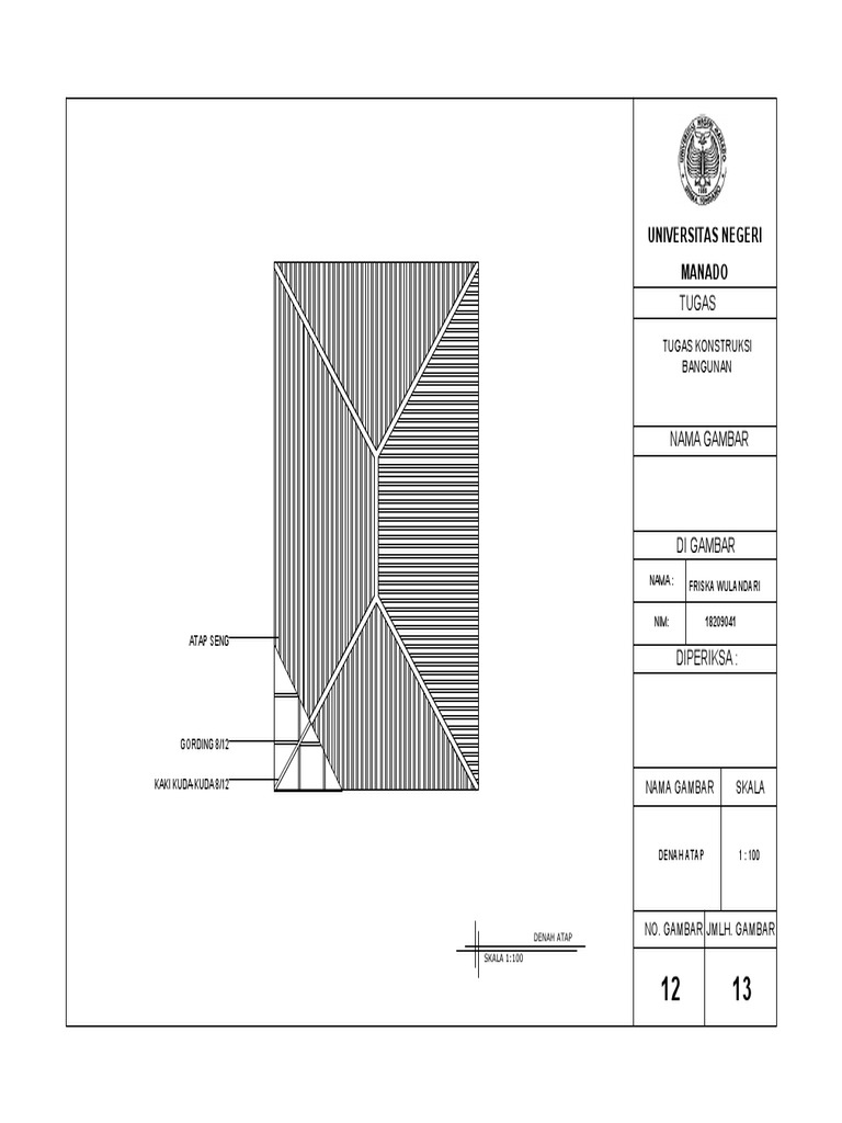 Tugas Konstruksi Bangunan 1-Model | PDF