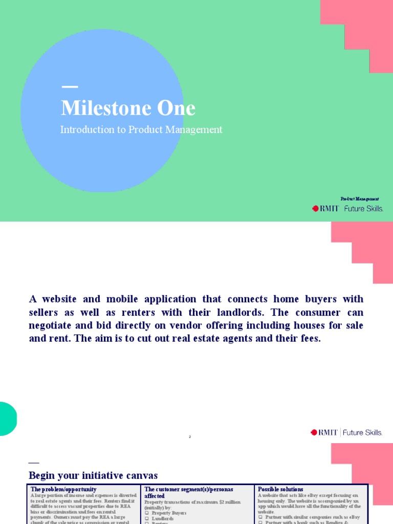 Microcredential: Product - Management - Milestone - Toolkit - Assignment 2 | PDF | Estate Agent ...