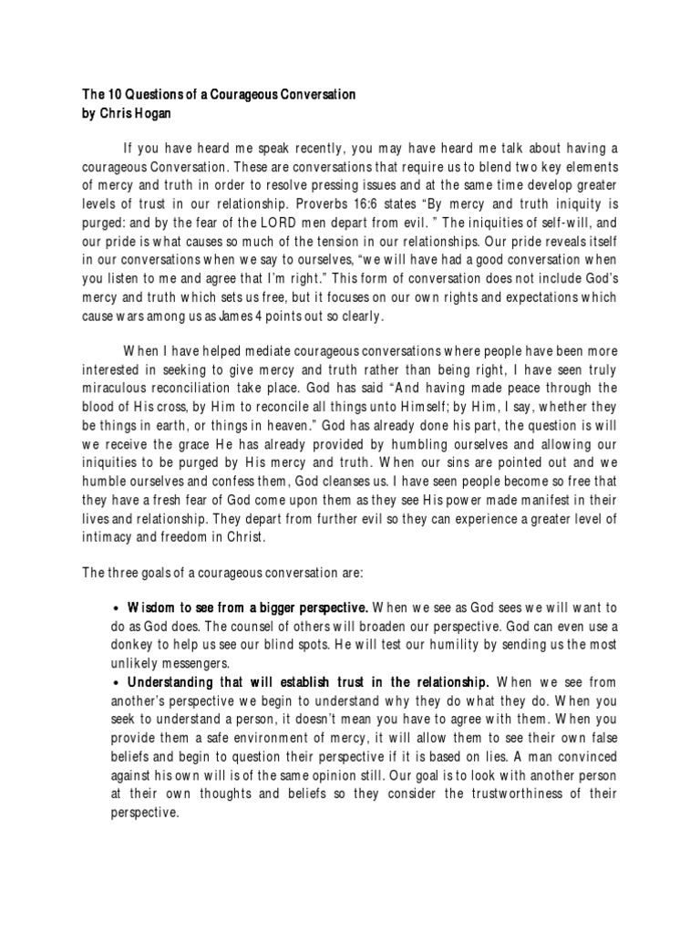 Courageous Conversations | PDF | Wisdom | Knowledge