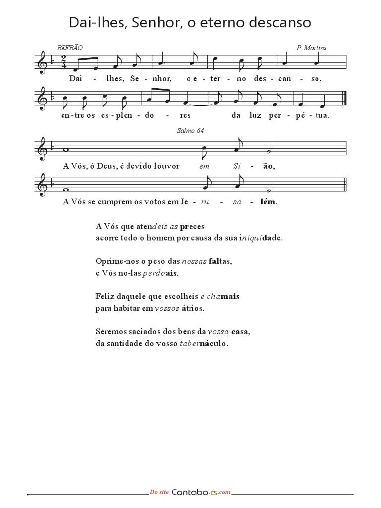 Dai Lhes Senhor o Eterno descansoPM | PDF