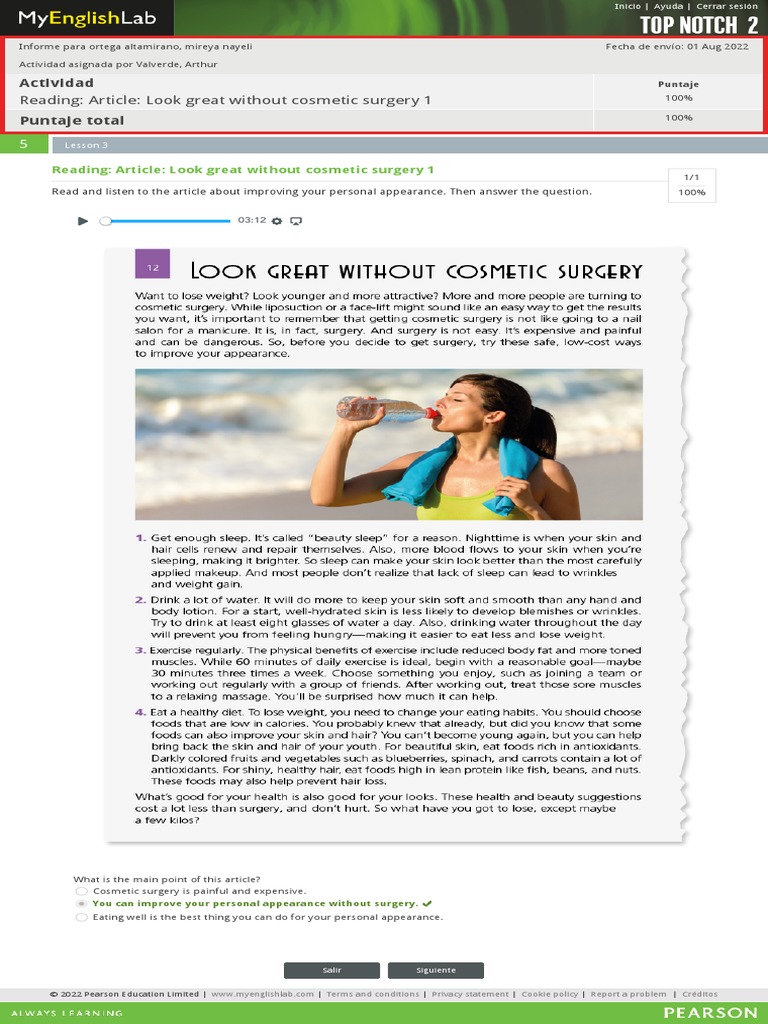 Reading Article Look Great Without Cosmetic Surgery 1 - Modo Informe ...