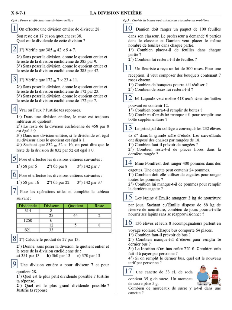 X 6-7-1 La Division Entiere | PDF | Déduction logique | Mathématiques ...