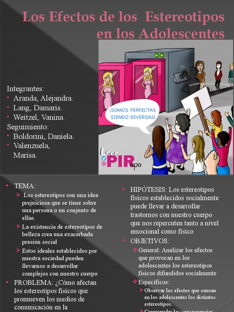 Los Efectos De Los Estereotipos En Los Adolescentes Pdf Estereotipos Cognición
