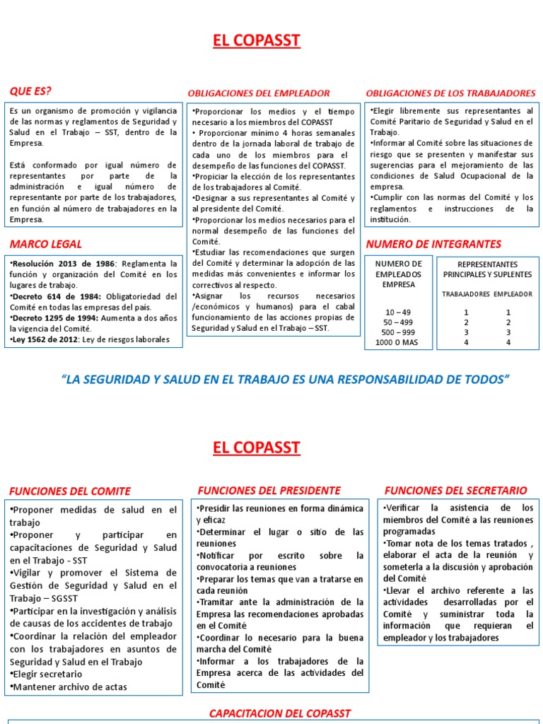 3a Volante Copasst | PDF | Seguridad y salud ocupacional