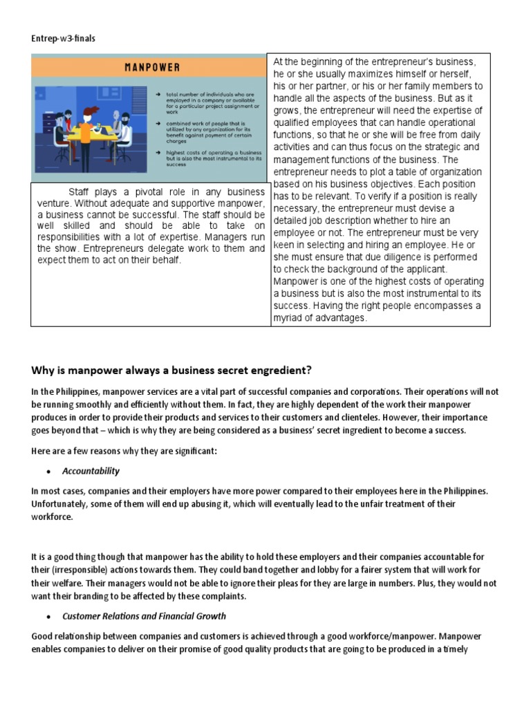 Entrep w3 Finals | PDF | Accounting | Recruitment