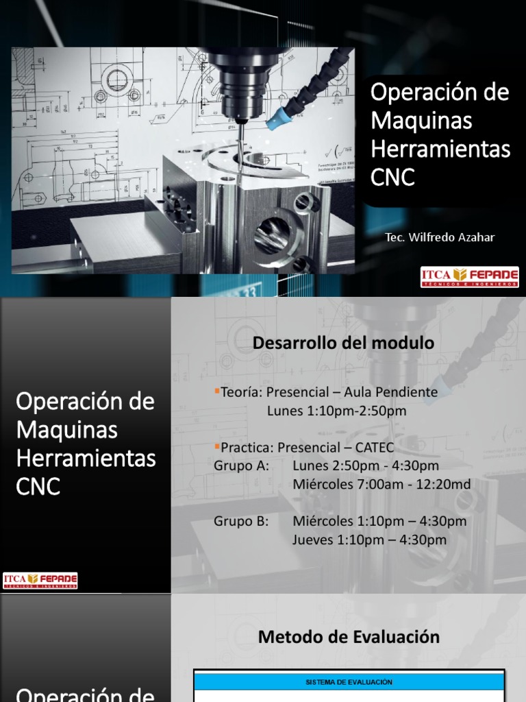 Clase 1 - Operaciones de Maquinas Herramientas CNC | PDF | Control numerico | Mecanizado