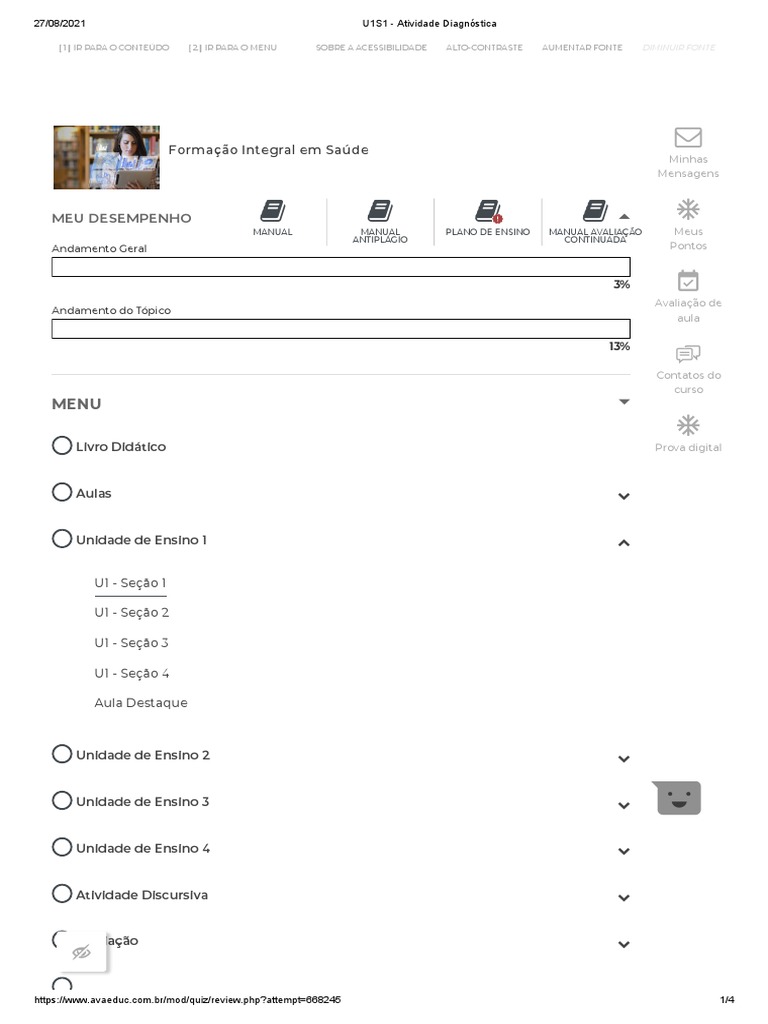 U1S1 - Atividade Diagnóstica | PDF | Epidemiologia | Sociologia