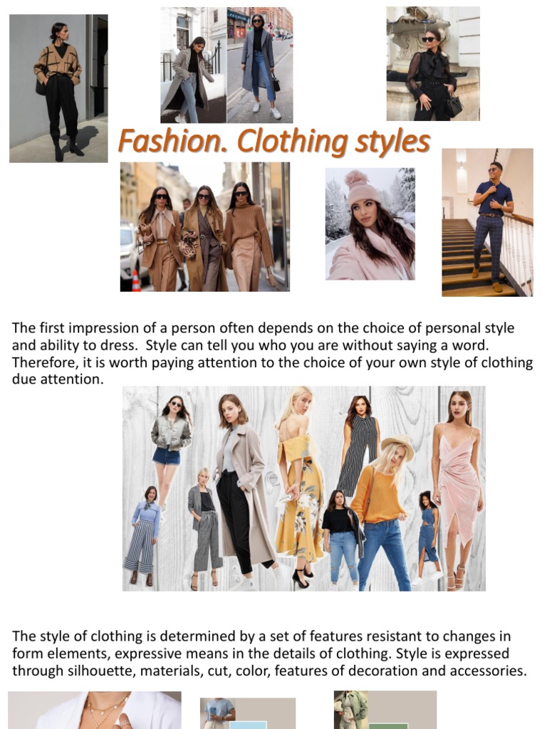 Understanding Clothing Styles and Fashion | PDF | Travel | Art