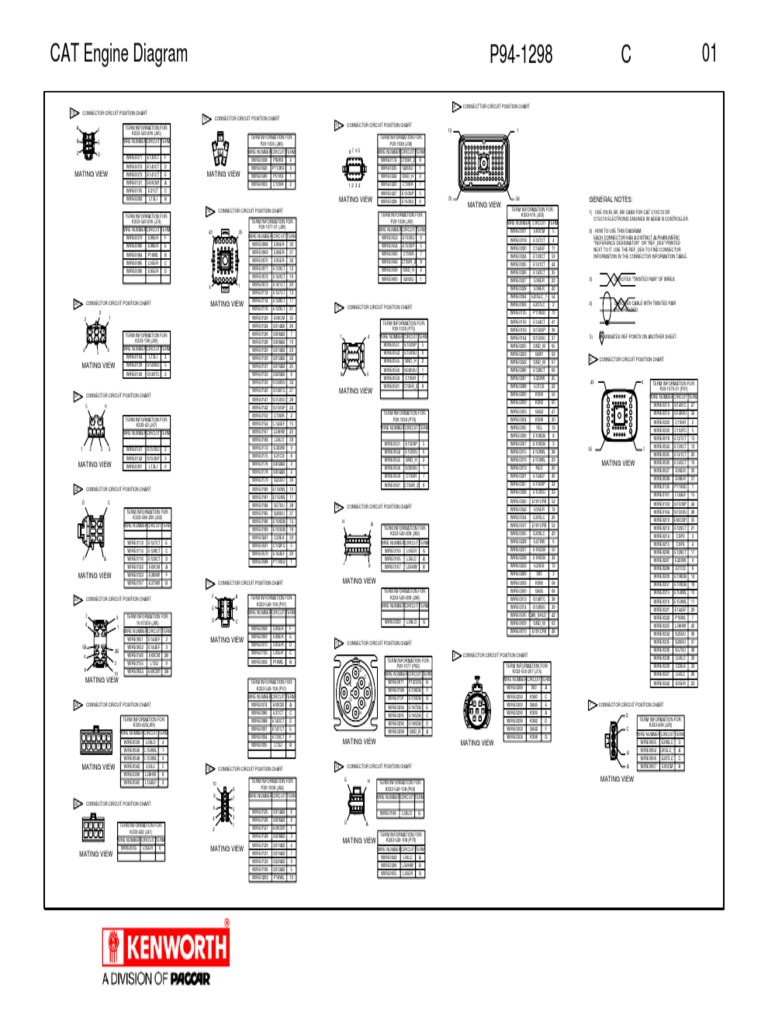 P94-1298 Diagrama Electrico CAT C15 | PDF | Electrical Connector | Computer Engineering