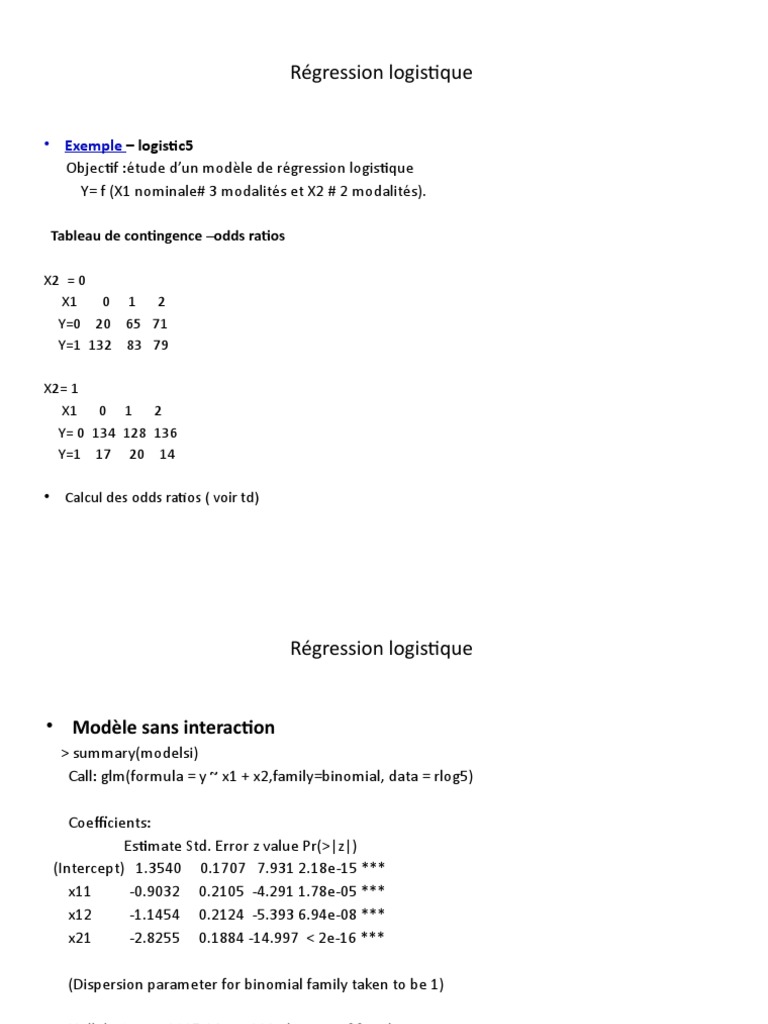 Logistic 5 | PDF | Analyse de régression | Régression logistique