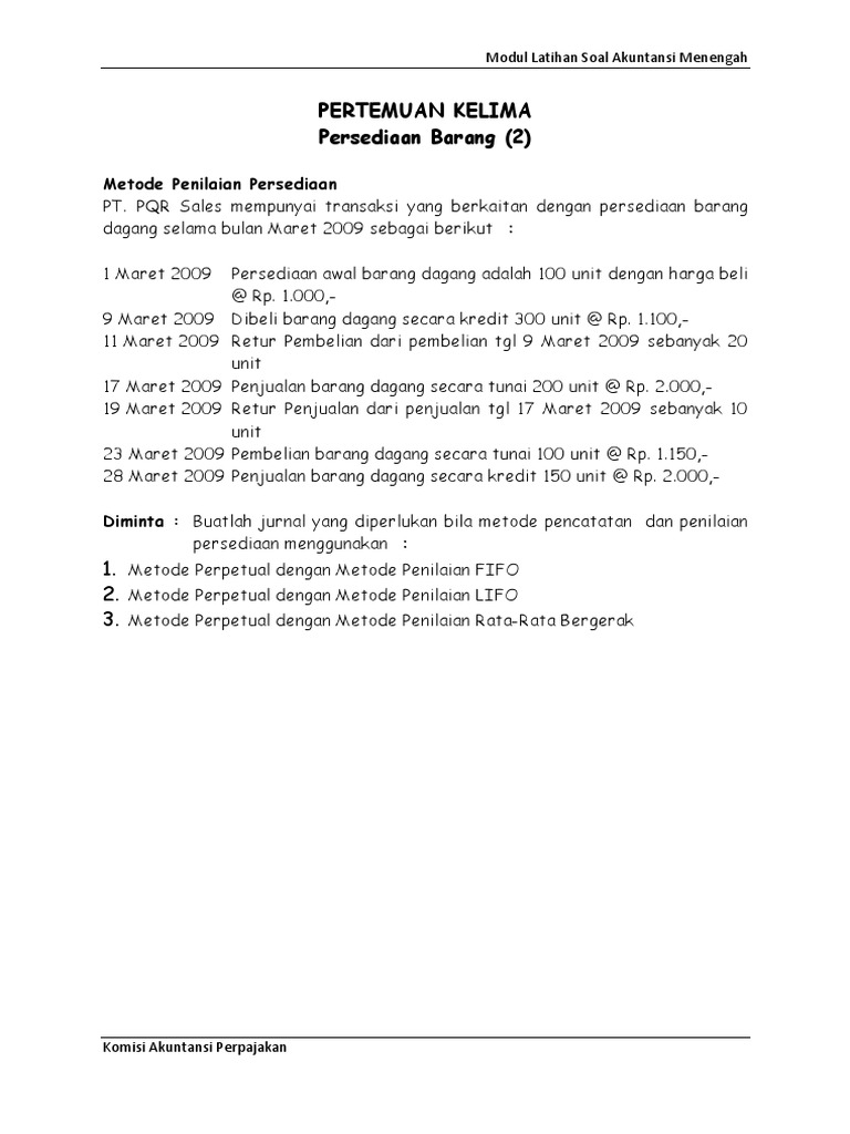 Soal Tugas Ke 5 | PDF