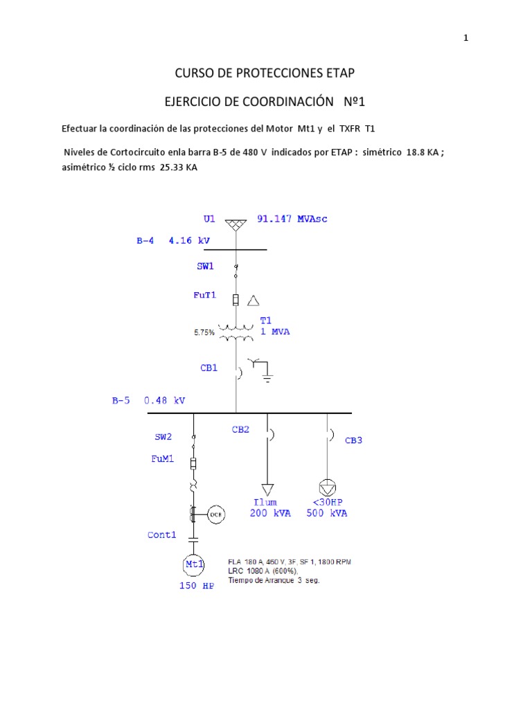 Curso de Protecciones Etap - Coord1 | PDF | Transformador | Fusible (Eléctrico)