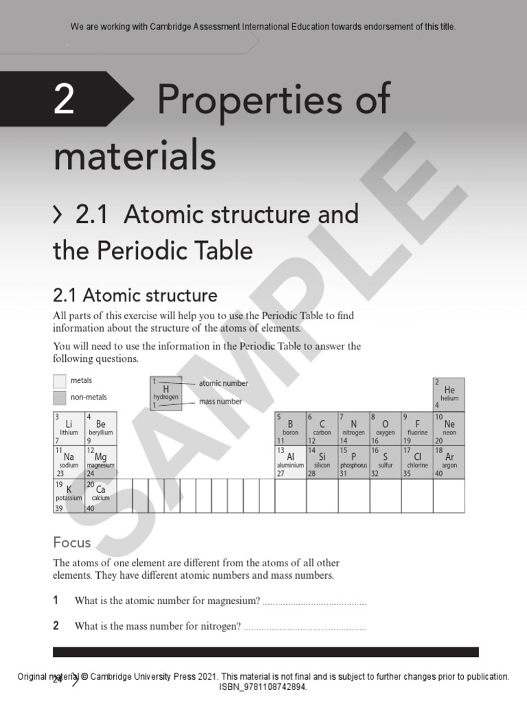 Properties of Materials | PDF | Chemical Bond | Chemical Elements