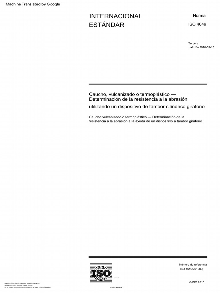 Iso-4649-2010. Español | PDF | Organización internacional para la ...