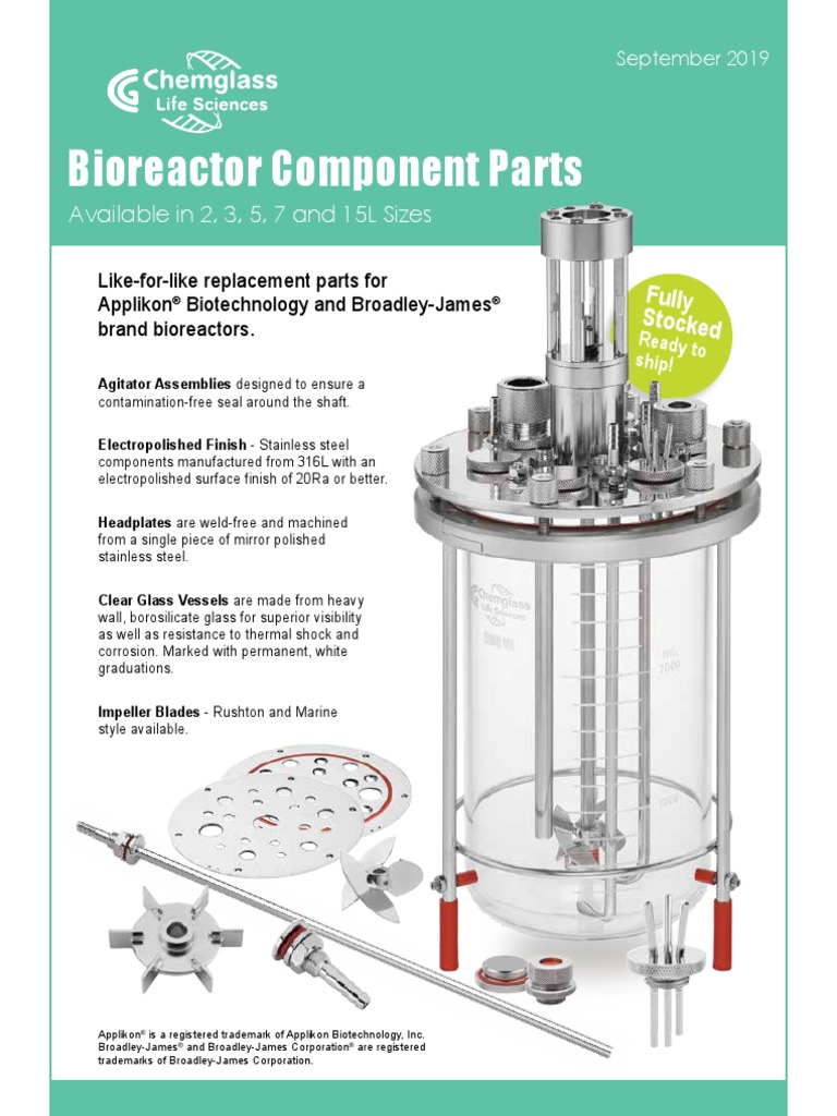 CG-19007-Bioreactor-Components-09.09.19 | PDF | Pipe (Fluid Conveyance ...