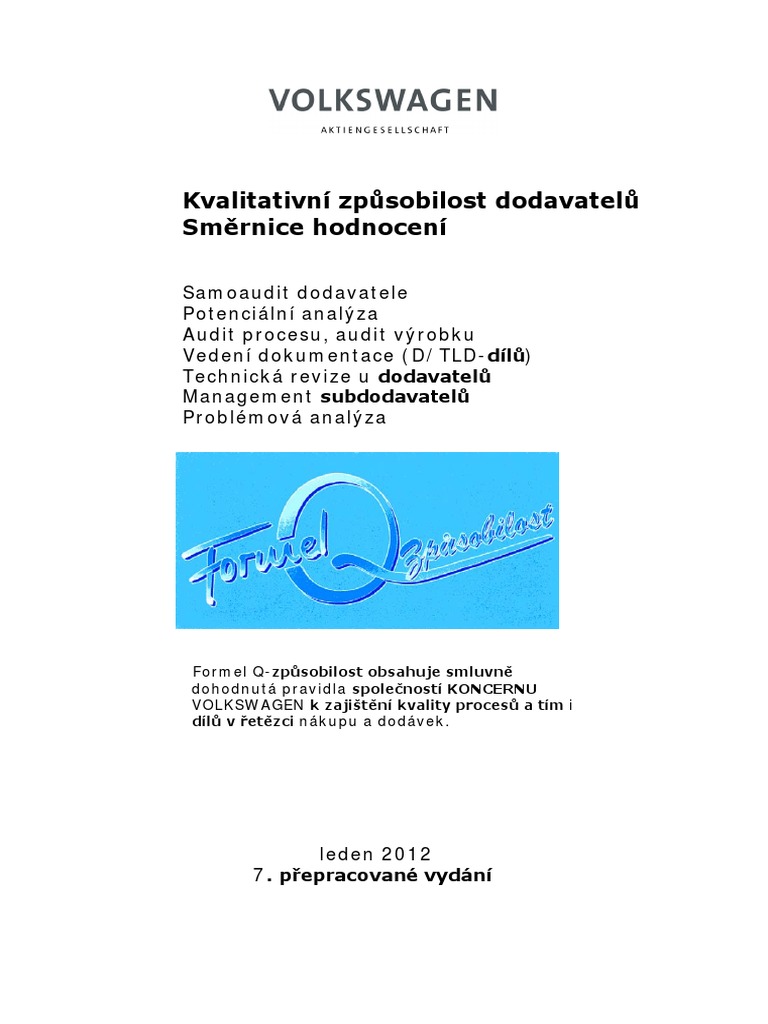 Formula Q-Capability - Formel Q - Skoda | PDF