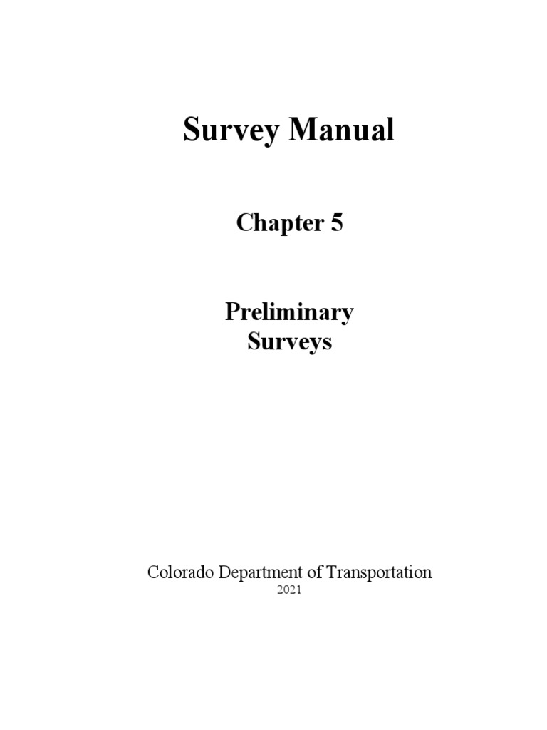 Chapter 5 Cdot Preliminary-Surveys-2021 | PDF | Surveying | Geographic Information System