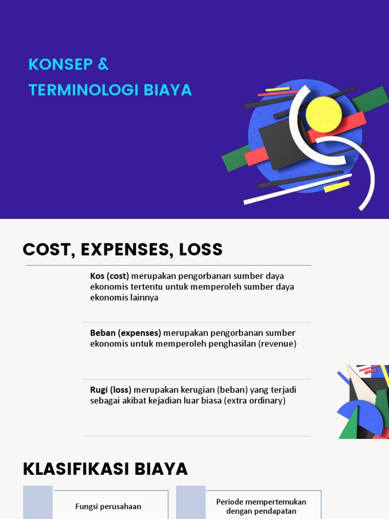 Konsep & Terminologi Biaya | PDF | Bisnis