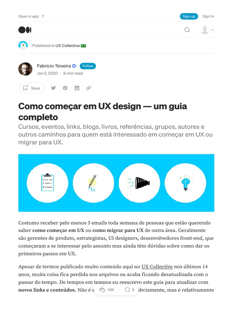 Como começar em UX design — um guia completo para iniciantes | PDF ...