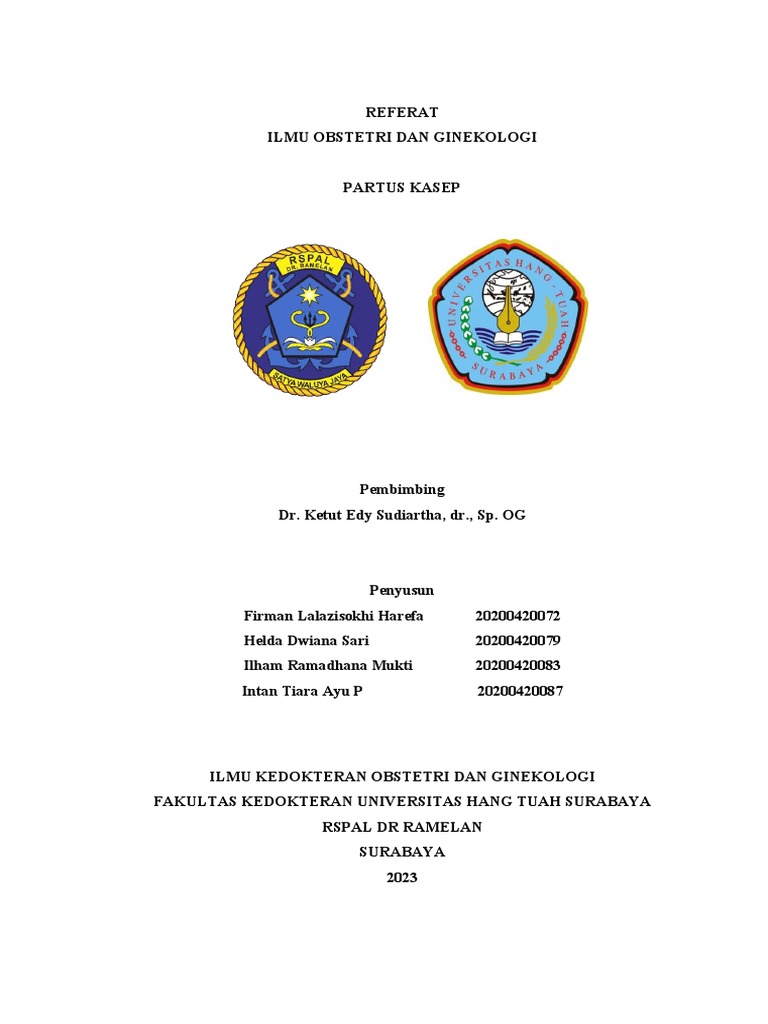 Referat Partus Kasep | PDF | Sains & Matematika