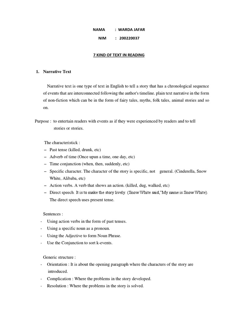 7 Jenis Teks-Dikonversi | PDF | Verb | Grammatical Tense