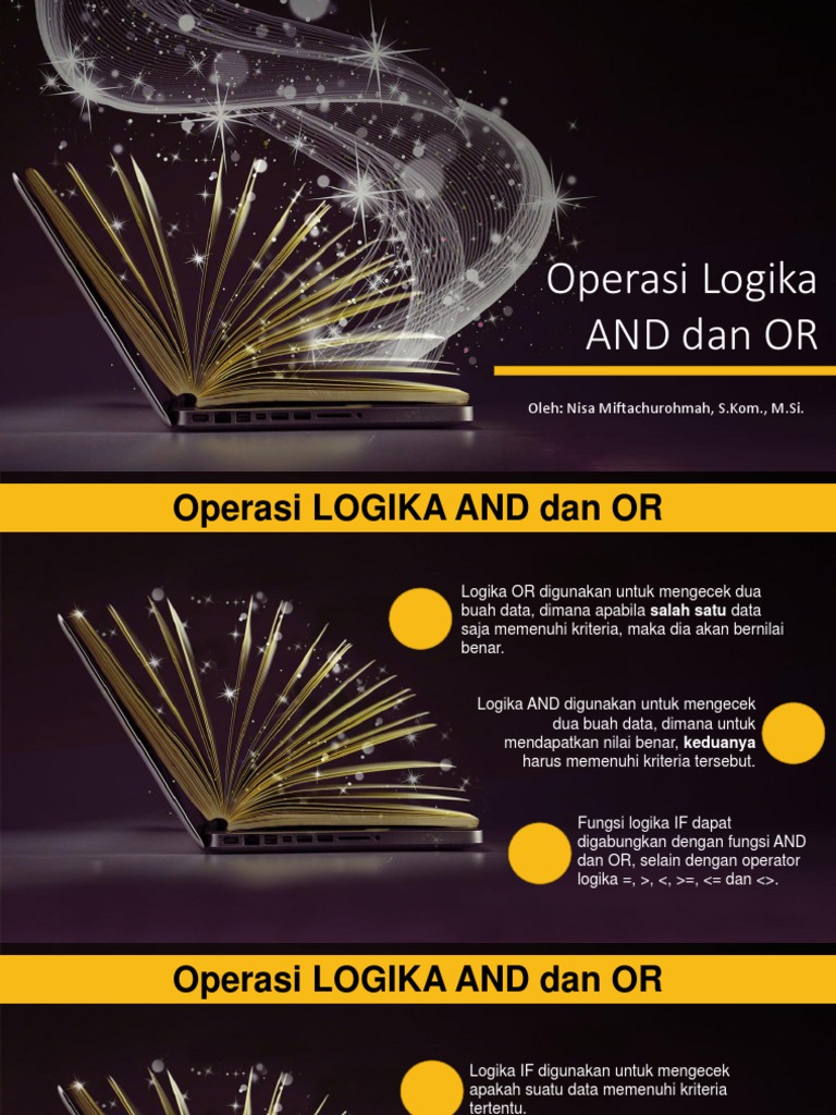 Pertemuan 7 And 8 Operasi Logika And Dan Or Pdf