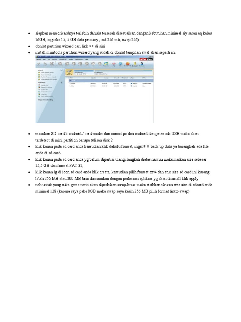 Cara Melakukan Partisi Dengan Menggunakan Mini Tool Partition Wizard | PDF | Game & Aktivitas ...