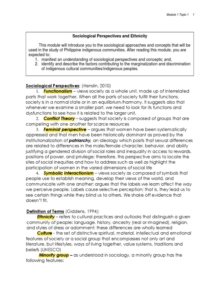 Sociological Perspectives: (Henslin, 2010) | PDF | Politics | History