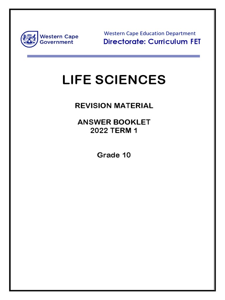 Grade 10 Life Sciences Term 1 Revision | PDF | Cell Biology ...