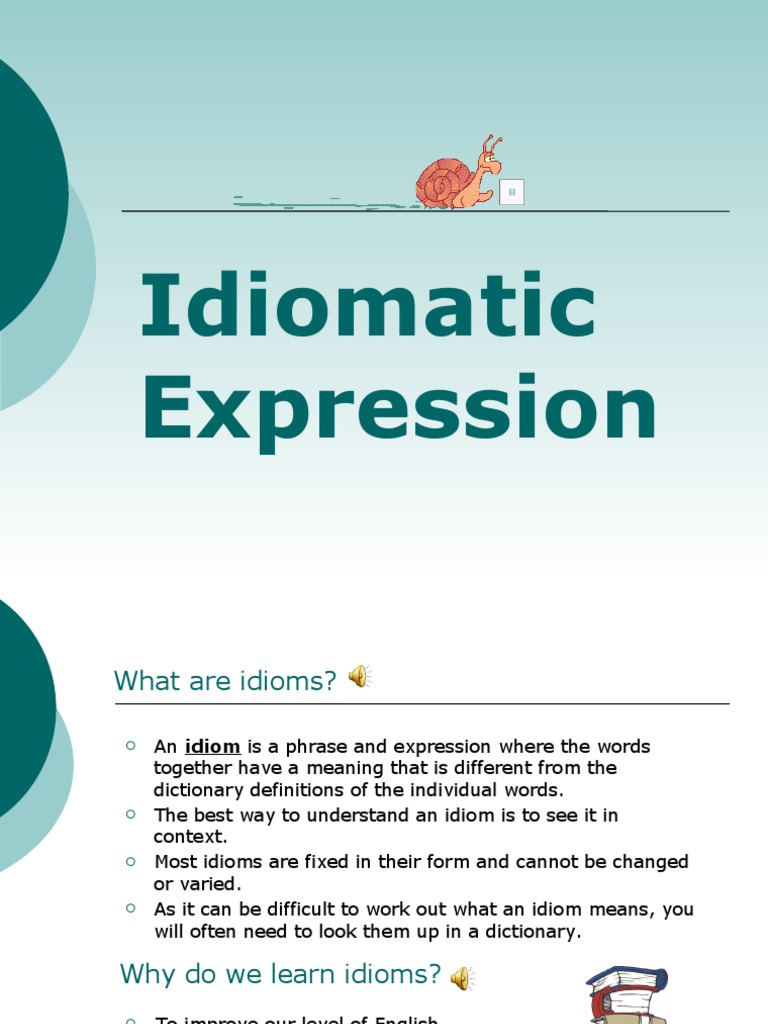 Idiomatic Expression | PDF | Idiom