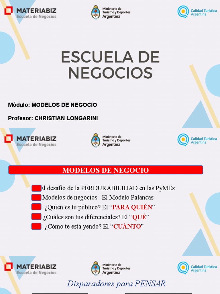 Módulo: Modelos de Negocio Profesor: Christian Longarini | PDF | Pequeñas y medianas empresas ...