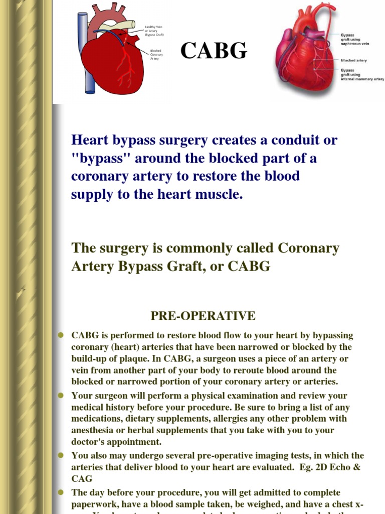 CABG | PDF | Coronary Artery Bypass Surgery | Surgery